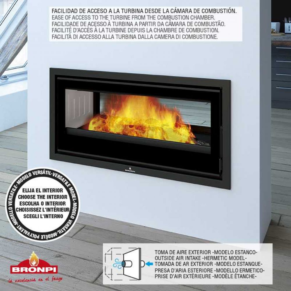 BRONPI CAIRO 110 D - ODUN ŞÖMİNE - korhiz.com